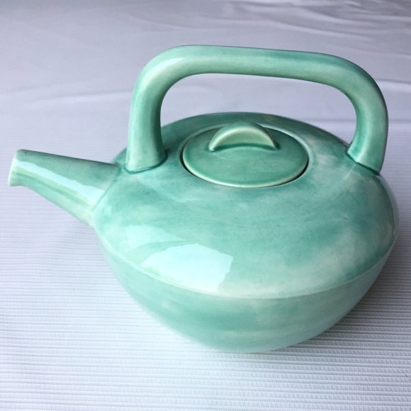 Kitchen | Vintage Ceramic Teapot Ocean Sea Green Retro Studio Pottery ...